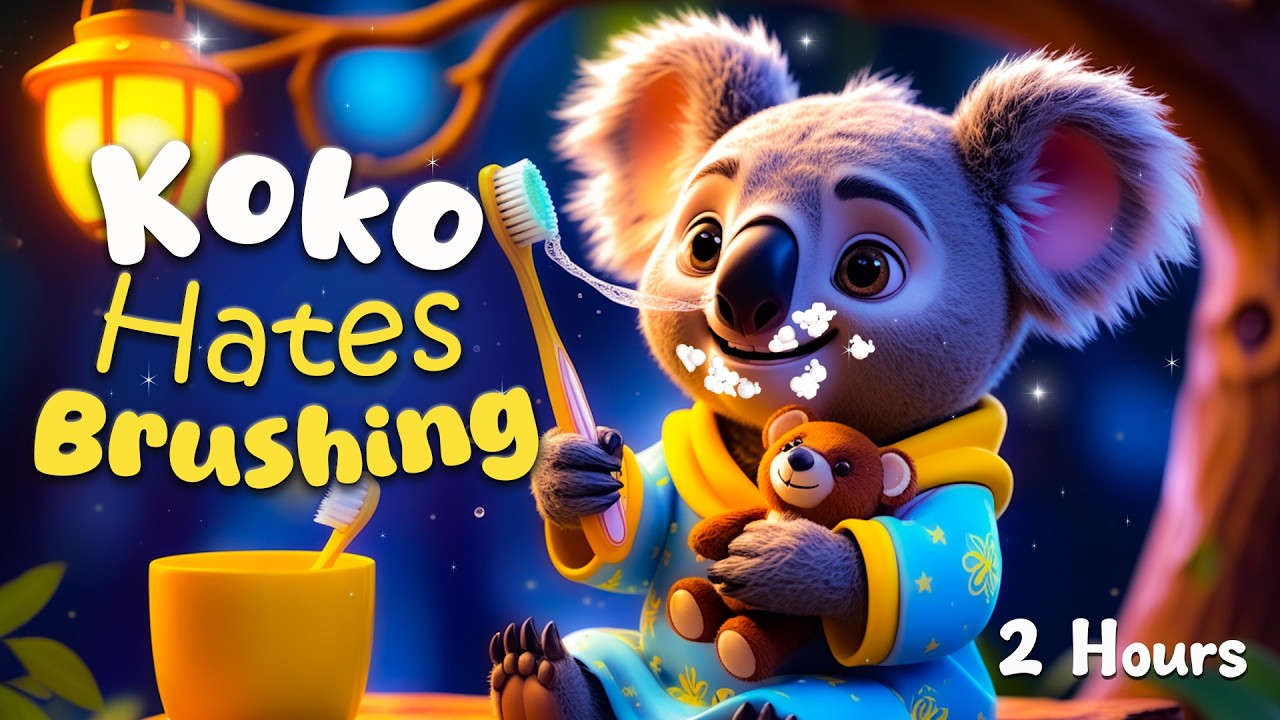 🐼 Koko Hates Brushing 😴 Peaceful Bedtime Stories for Kids with Soothing Music