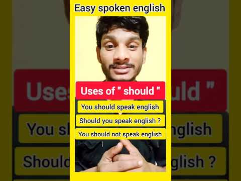 how to use should in telugu | shorts | manoj english shorts |