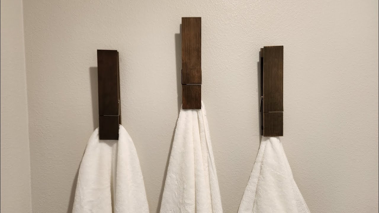 Giant Clothespin Bathroom Towel Holder | Huge 12” Clothes pin |QUICK OVERVIEW|