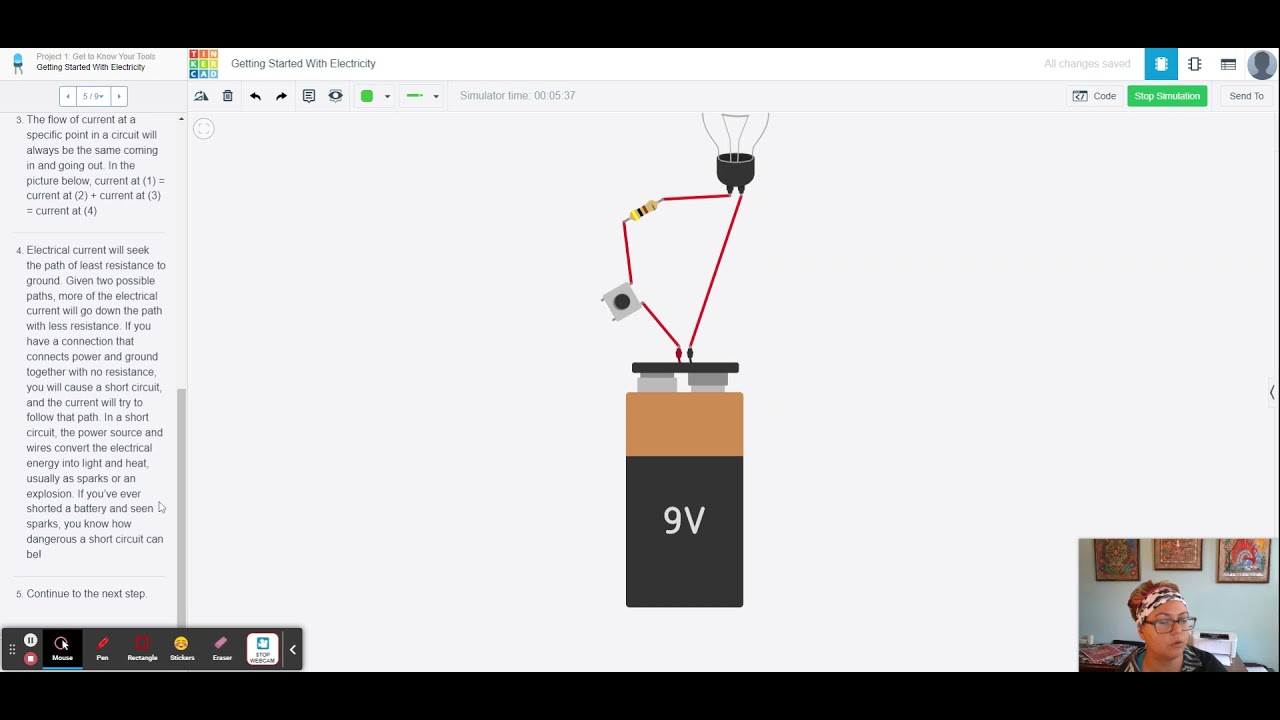 Circuit design Getting Started With Electricity | Tinkercad Part 2