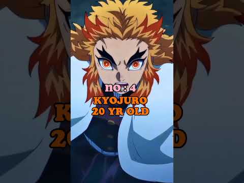 All Hashiras Age demon slayer #anime #demonslayer #shorts #trending