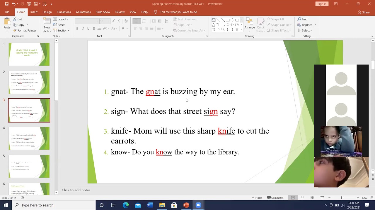 English Unit 4 week 1 spelling and vocabulary words  ppt