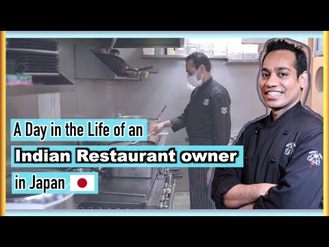【日本語字幕】A Day in the life on an Indian restaurant owner in Japan. インド人シェフの1日に密着