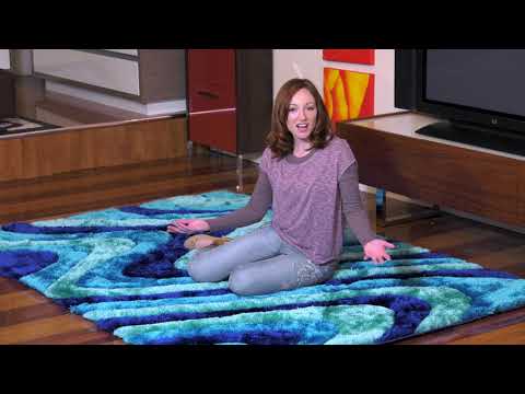 3d Shaggy Ocean Current Shag Rug from Amazing Rugs