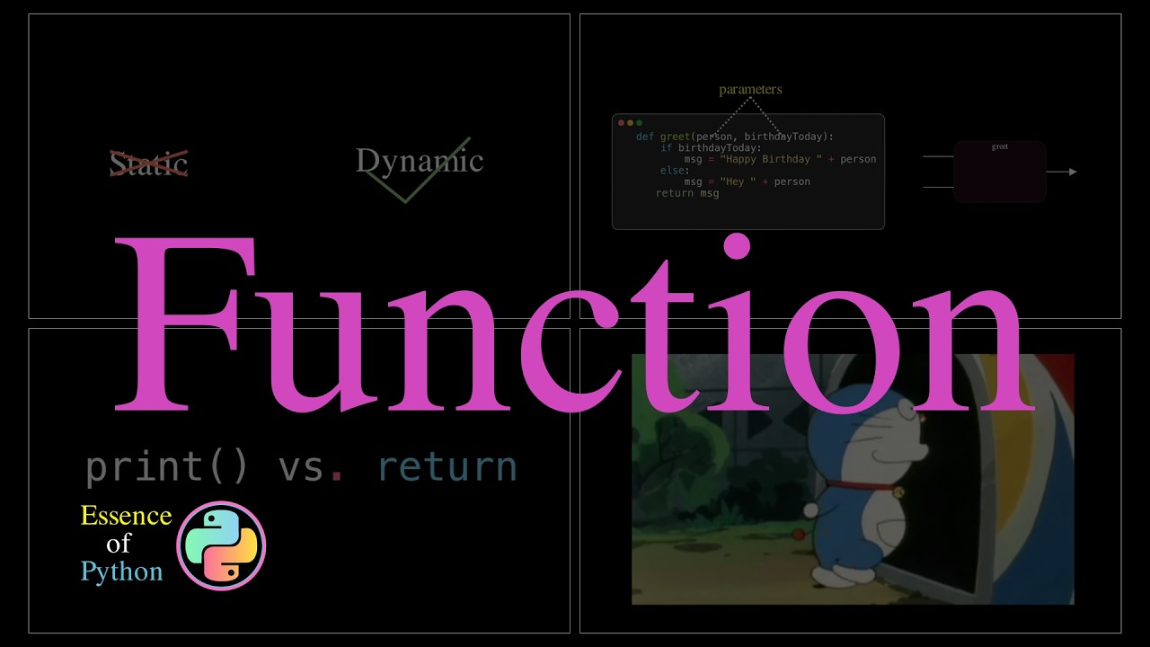 Python Function Visualized | Essence of Python, Chapter 8