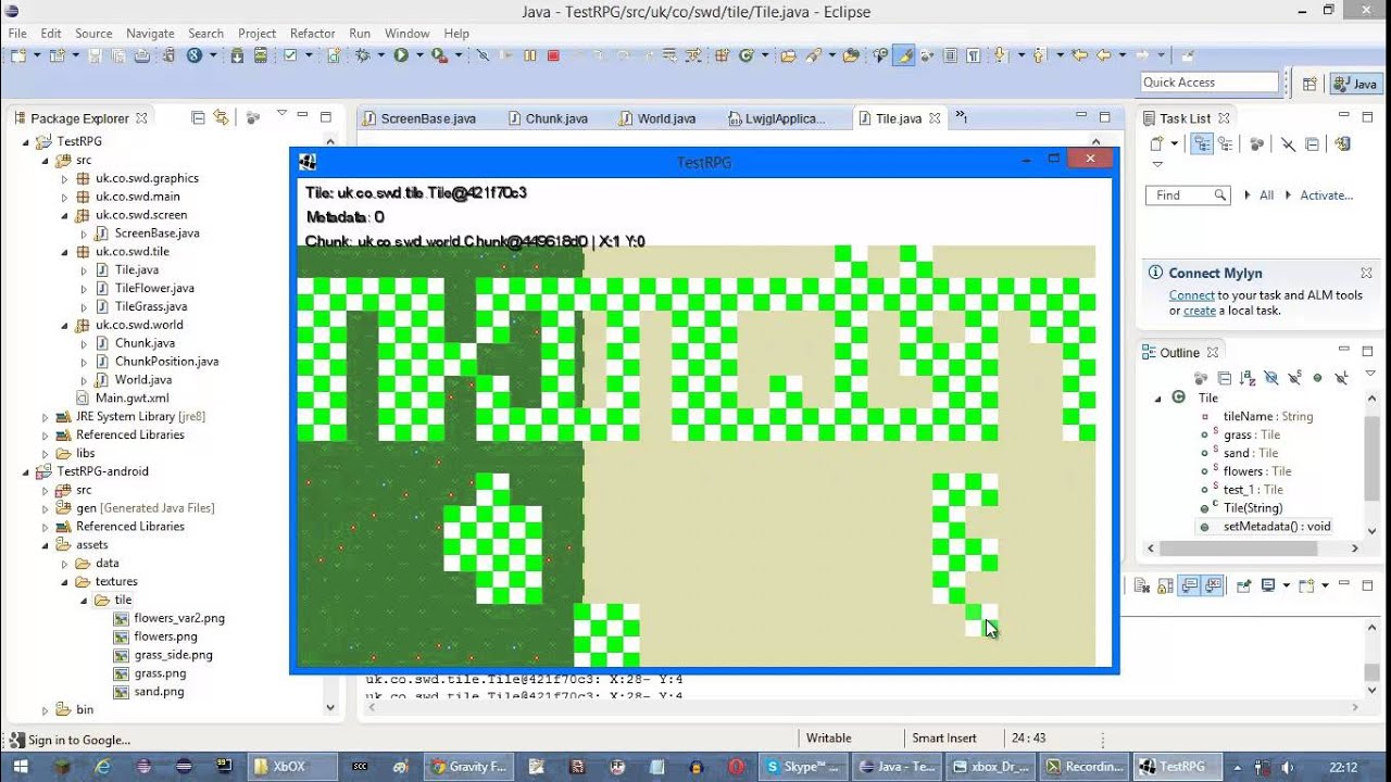 Java Game - Tile / Chunk Test