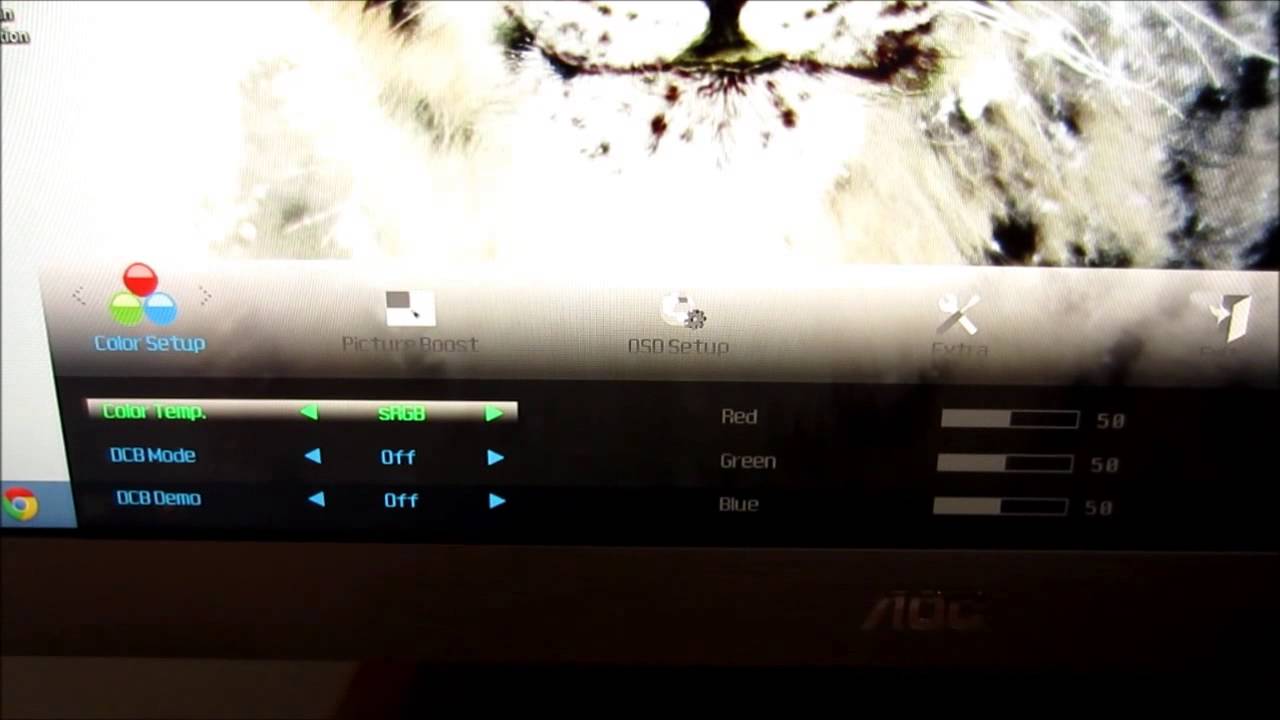 AOC i2757Fm Menu System (OSD)