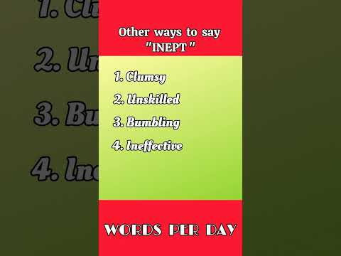 Another word for "INEPT" #englishlearners #englishlearning #youtubeshorts