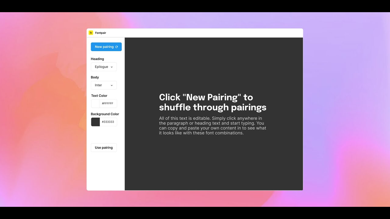 Fontpair Figma Plugin - Walkthrough
