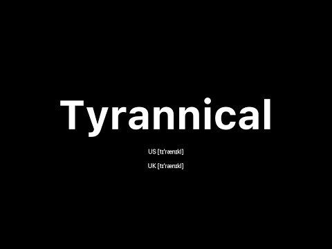 How to Pronounce Tyrannical: 🇺🇸 American English vs. 🇬🇧 British English