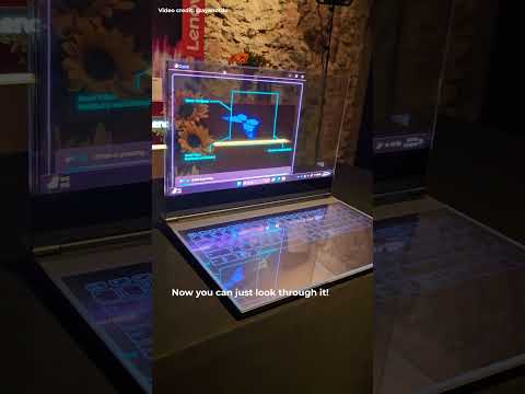 First look at the Lenovo ThinkBook Transparent Display Laptop #MWC2024