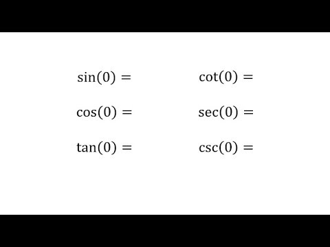 Find Trigonometric Function Values for 0 Degrees or 0 Radians | Math ...
