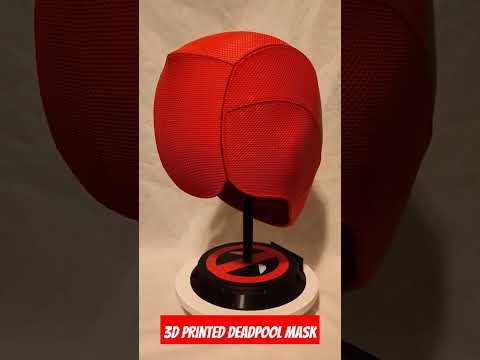 3D Printed Deadpool Mask #deadpoolandwolverinemovie #deadpool #mask #marvel #3dprinting #3d #cosplay