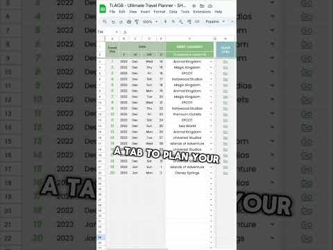 Travel Planner Spreadsheet - Travel Itinerary Template - Google Sheets #travelplanning #travelhacks