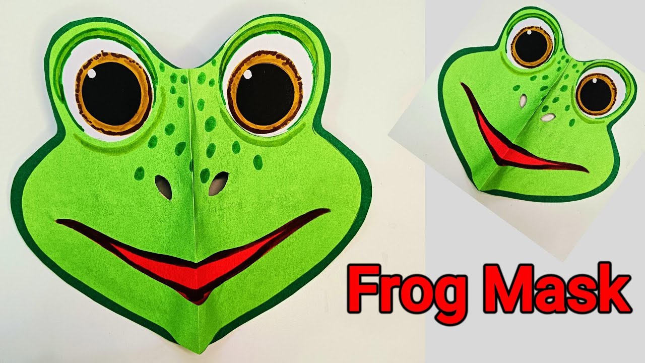 how to make a frog mask | frog mask craft | animal mask making with paper | paper mask | craft