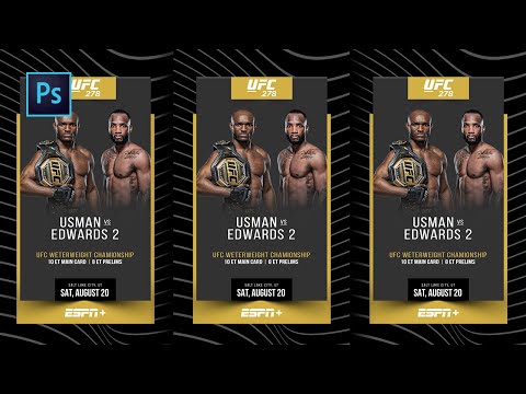 Cómo hacer un Poster Deportivo en Adobe Photoshop | Sports Poster UFC