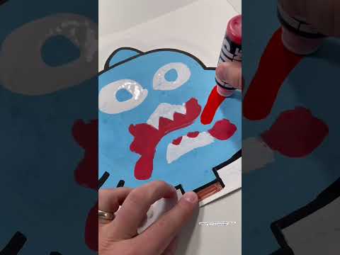 Drawing gumball until paper breaks (part 8) #posca #art #painting #artist