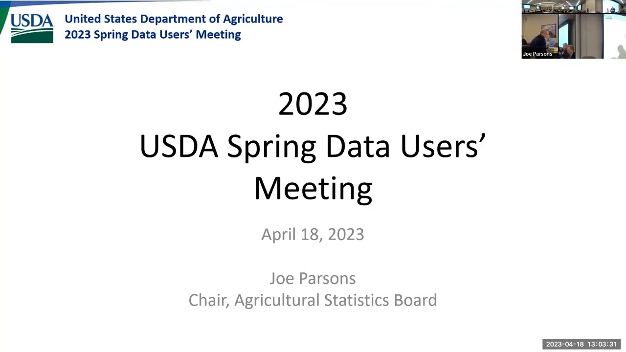 2023 USDA Spring Data Users' Meeting