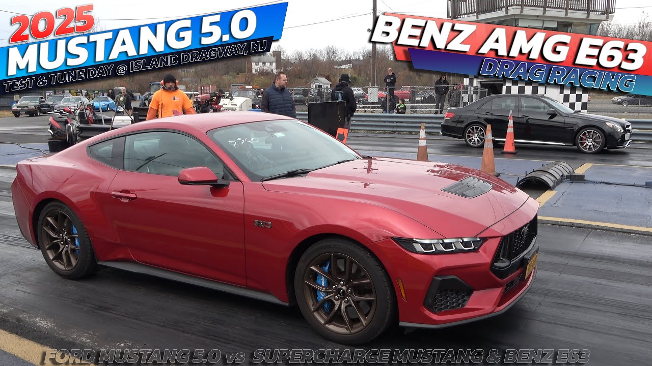 2025 Ford Mustang GT Drags Mercedes-AMG E 63 and Supercharged Mustang ...