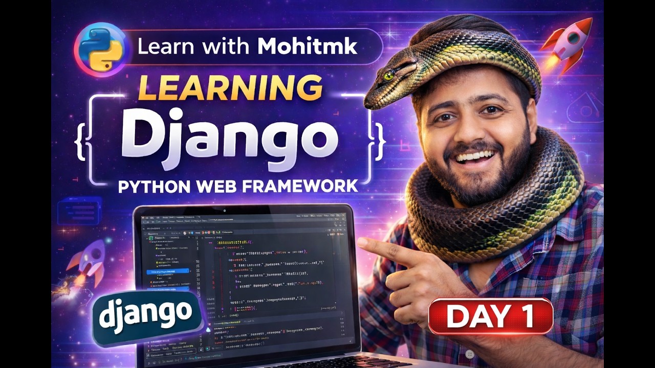Django Full Course Day 1 🚀 | Python Web Framework for Beginners | Live Project Start💻 (Live)