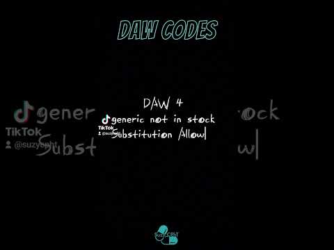 Pharmacy Tech PTCB Exam Prep: DAW Codes