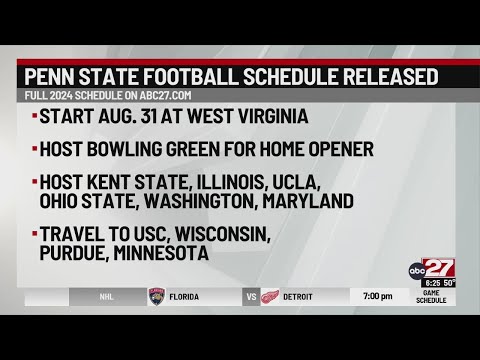 Penn State Football 2024 football schedule announced