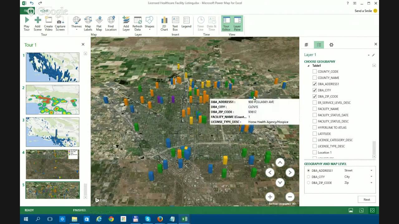 Microsoft Power Map Quick Start