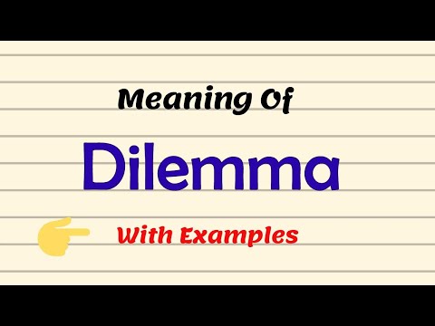 Meaning Of Dilemma | Examples | Urdu/Hindi