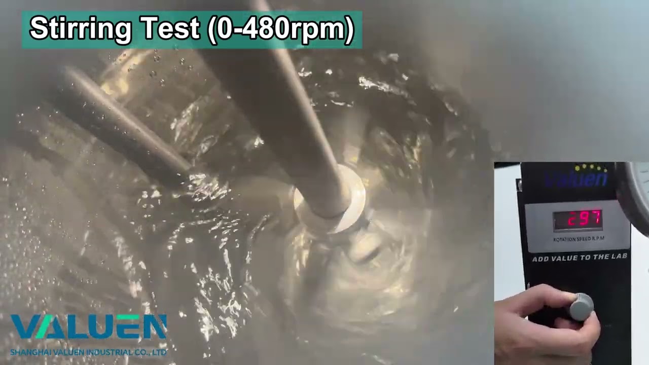 Testing Video of 10L Stainless Steel Jacketed Reactor with 5L Jacketed Receiving Tank