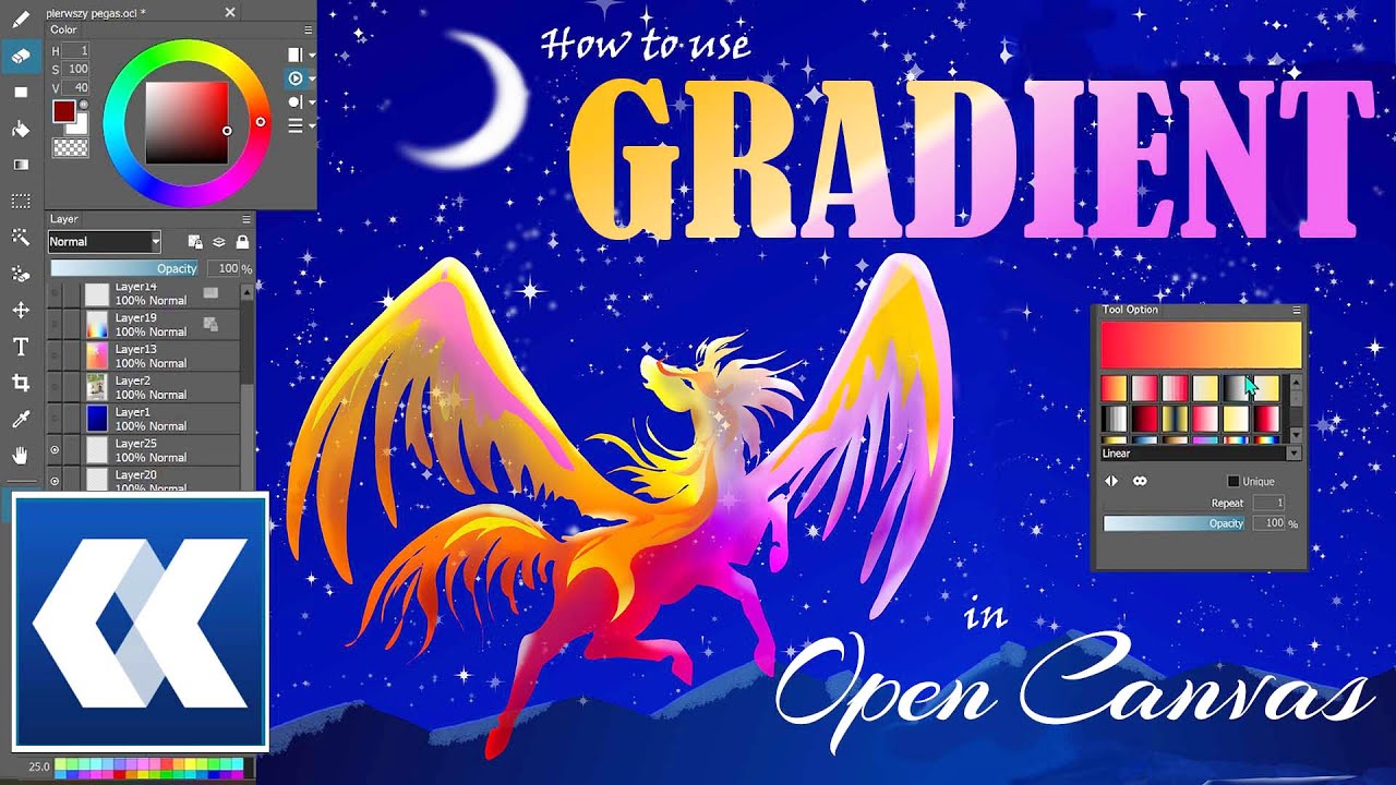 Using Gradient in Open Canvas | full tutorial