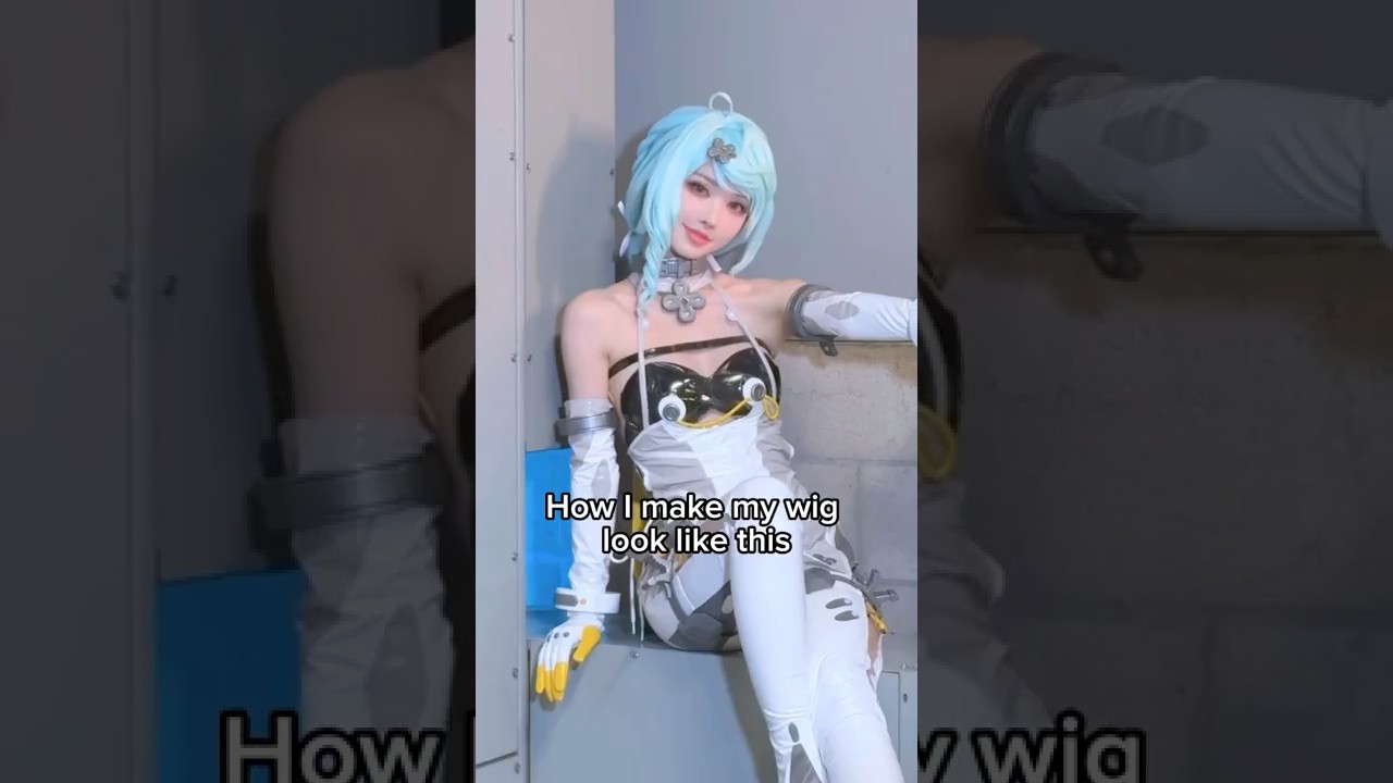 how i made my layered anime wig bangs for Seed from Zenless Zone Zero! #cosplay #tutorial #wig