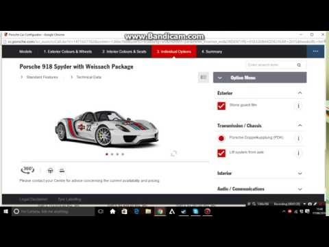 YOU CAN STILL CONFIGURE A PORSCHE 918 SPIDER!!!!??!?!?!!?!(Porsche configurator)