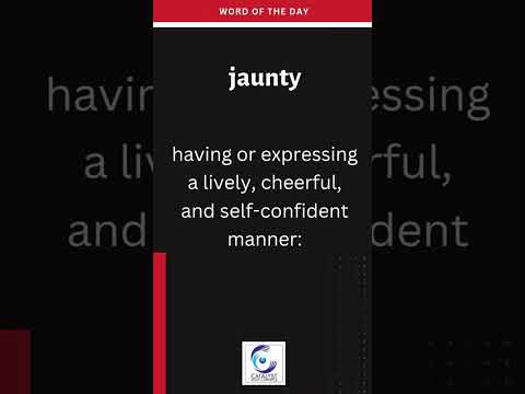 jaunty: having or expressing a lively, cheerful, and self-confident manner