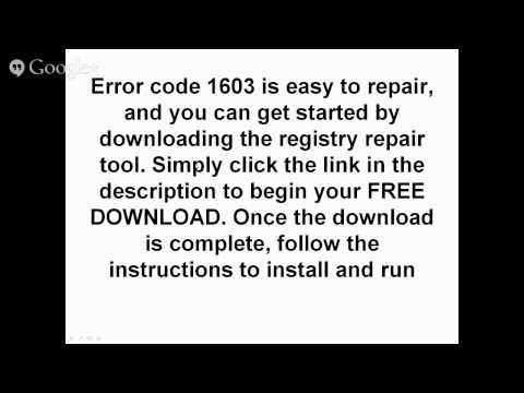 Fix Error 1603: How to Repair Error Code 1603