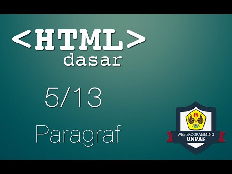HTML Dasar : Paragraf (5/13)