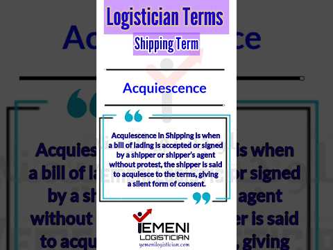 Acquiescence | #logistics #supply_chain #shipping #logistician Terms and Concepts