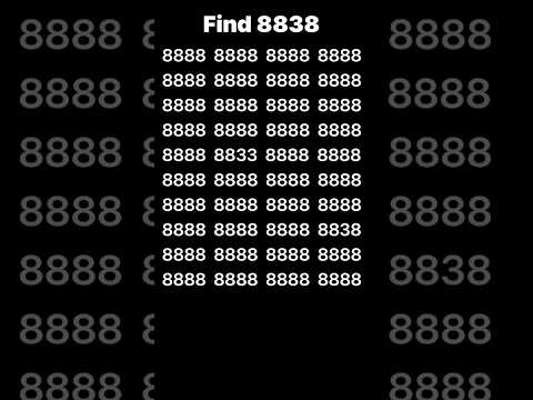 ONLY 90 PERCENT CAN FIND THE NUMBER IN 7 SECONDS!