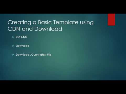 Bootstrap Basic template using CDN and Download  (Bootstrap Essential Training #4)
