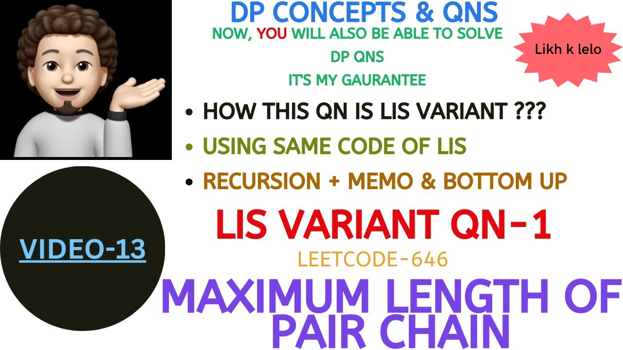 Understanding the Maximum Length of Pair Chain: A Deep Dive into Dynamic Programming Concepts ...