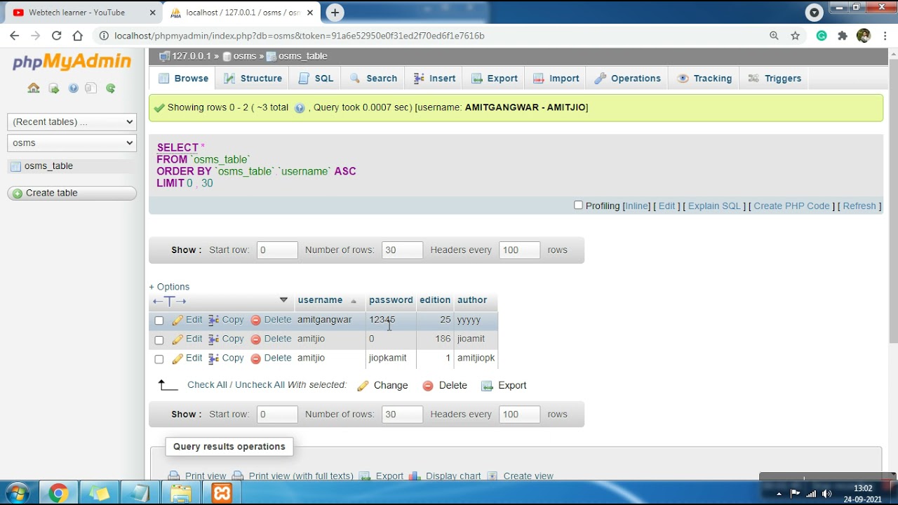 Modifying table columns ( values ) in php ( Mysql )