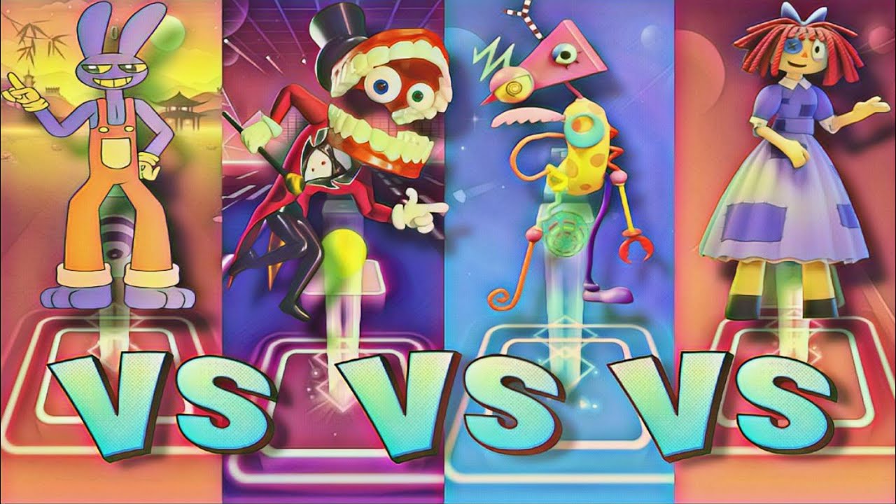 🎮 The Amazing Digital Circus - Jax VS Caine VS Zooble VS Ragatha | Tiles Hop