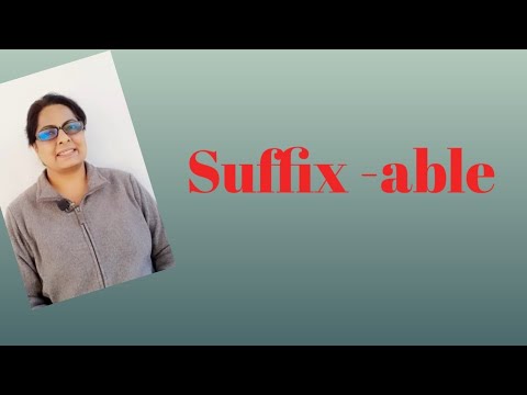 Suffix -able #englishlessons #shorts
