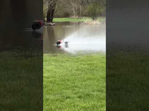 RC Car batteries die while driving on TOP of the water 😅 #rccar