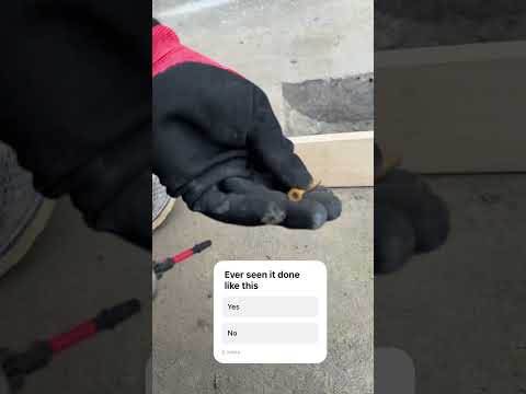 Ever seen lumber secured to concrete with a Torx screw? #concrete #construction #iowa