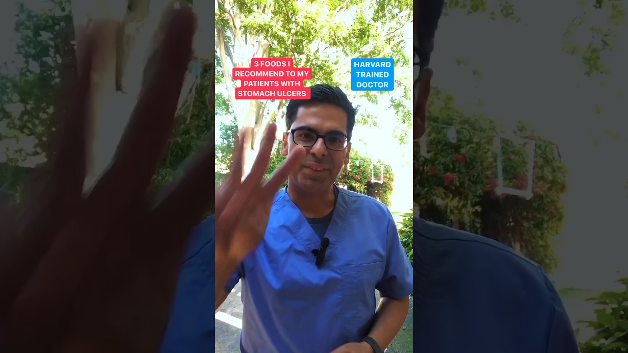 Harvard Trained Doctor explains 3 Natural Remedies for Stomach Ulcers #guthealth  #healthtips #short