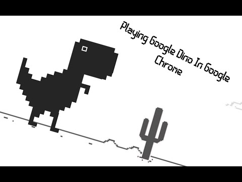 🎮 Playing the google dinosaur game on Google Chrome 🦕