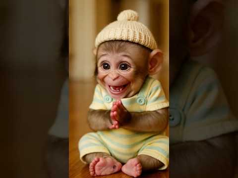 Baby Monkey Hears a Car Horn and Gets Super Excited! πππ