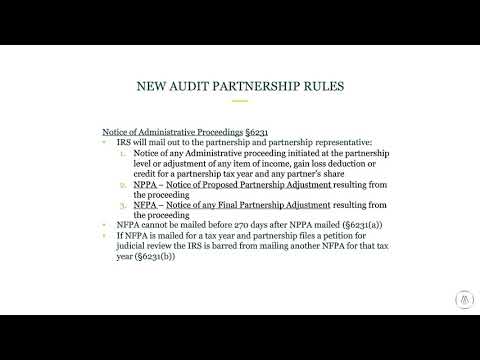 Understanding the New Centralized Partnership Audit Regime