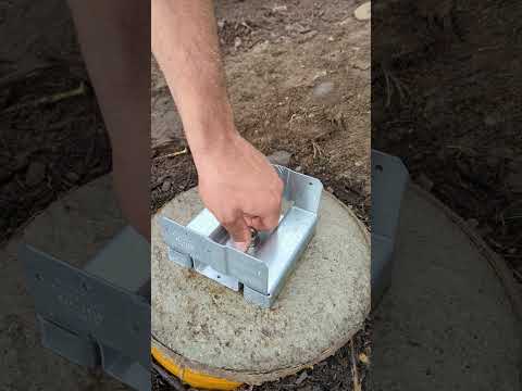 How to install Post base Simpson ABA66Z #deckbuilding #diy