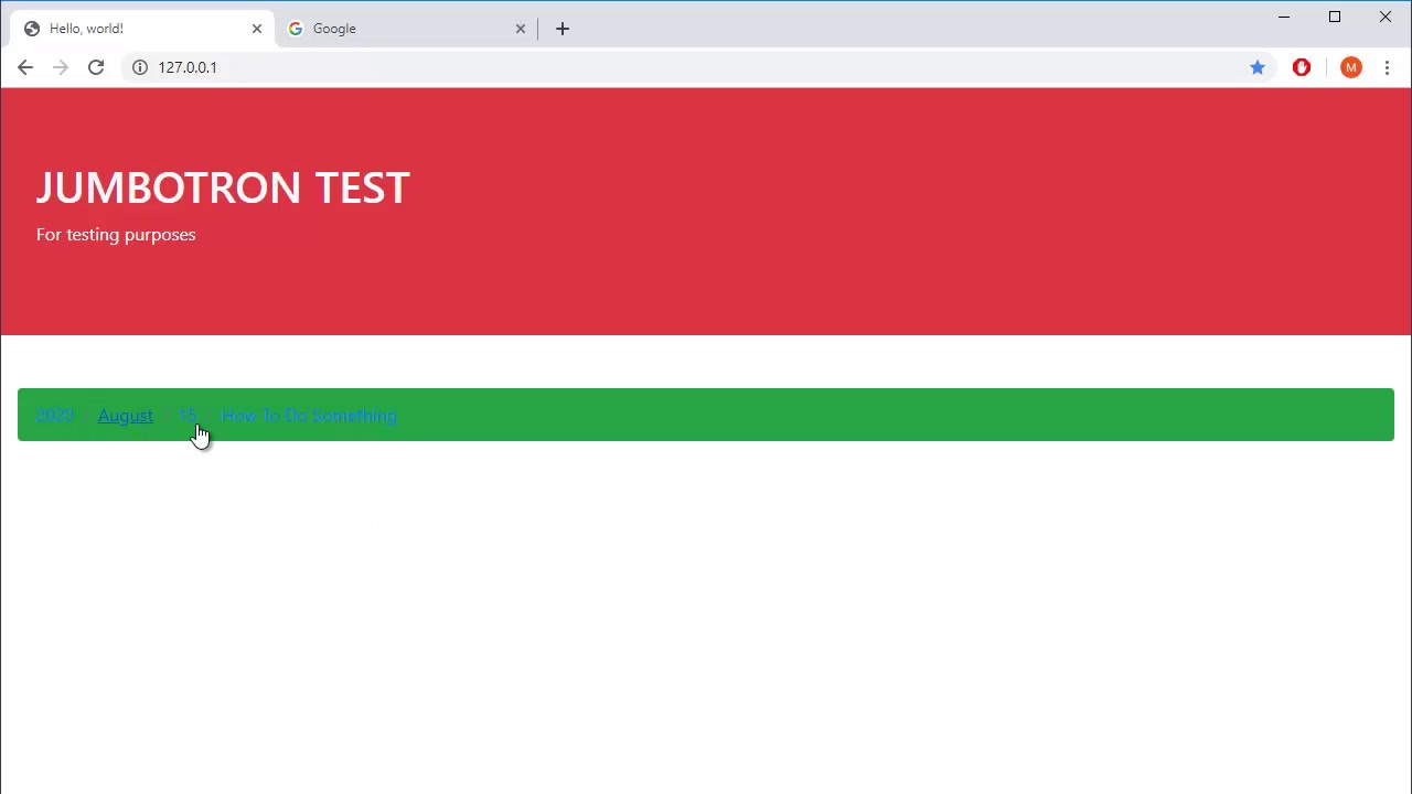 Bootstrap 4 Tutorial - 15 - Pagination and Breadcrumbs